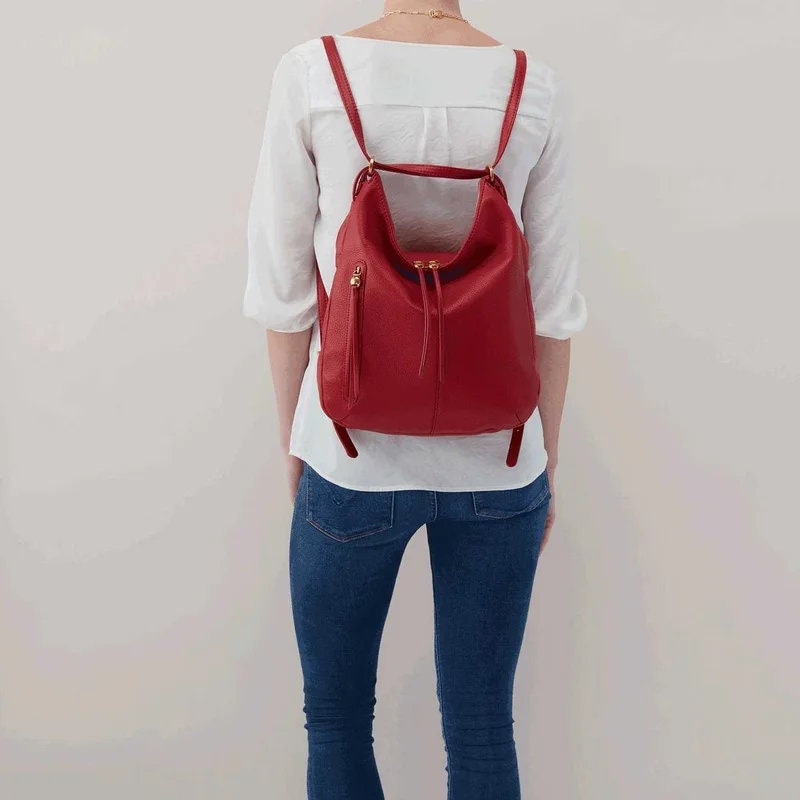 NWT Brand New Hobo Merrin Convertible Backpack Scarlet Women Bag ...