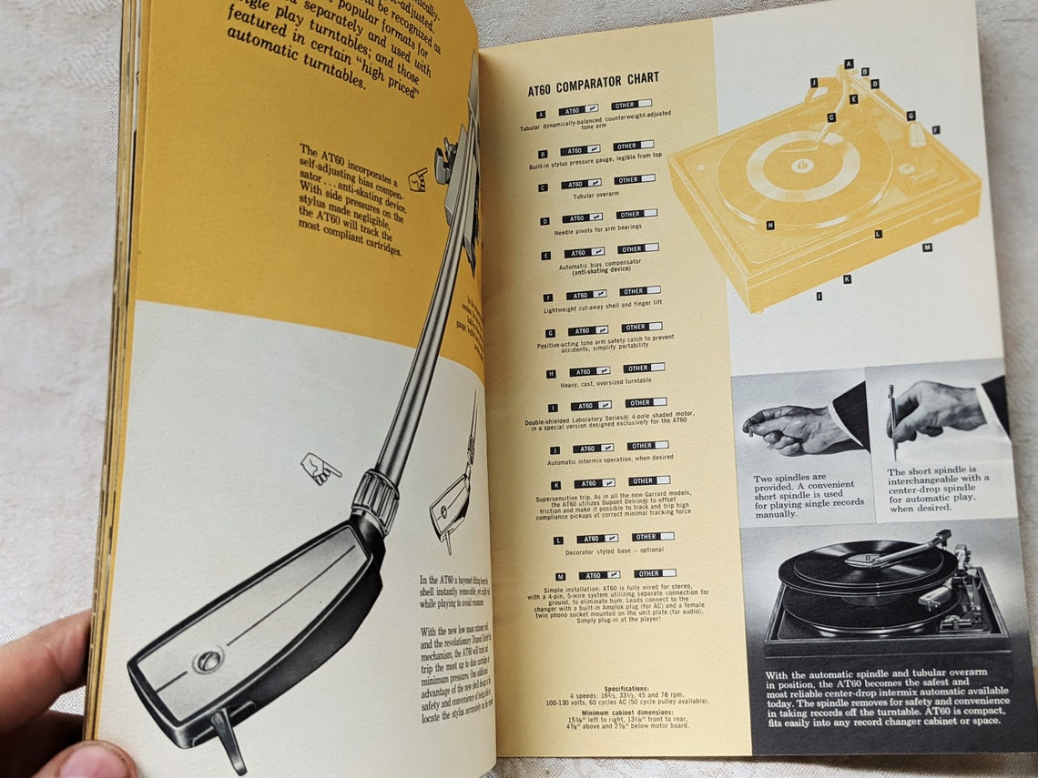 Garrard Phonograph Model LAB 80 Turntable Technical Sales Brochure This ...