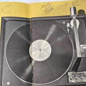 Garrard Phonograph Model LAB 80 Turntable Technical Sales Brochure This ...