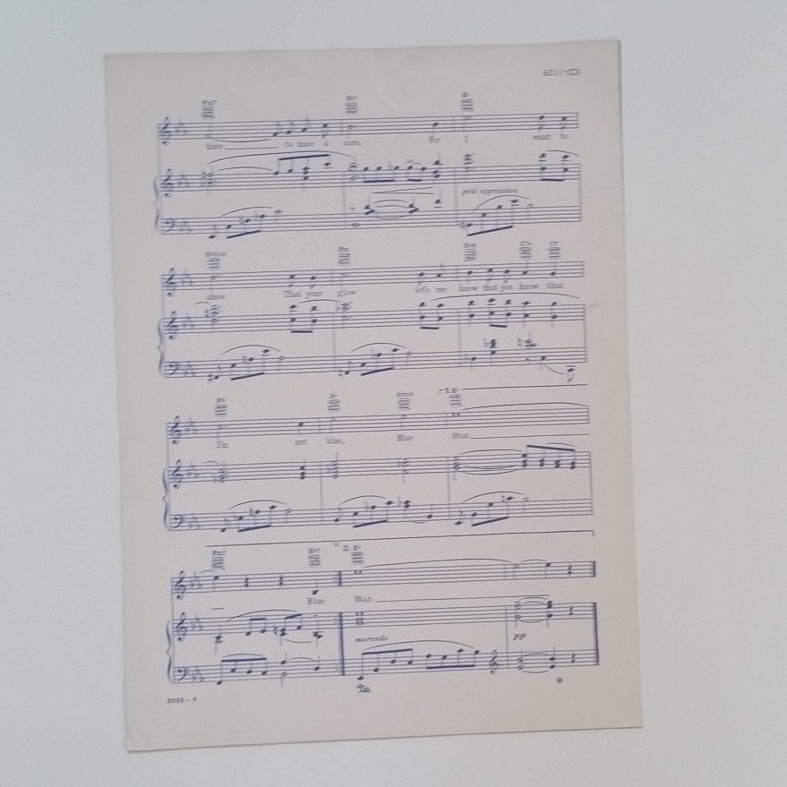 Original Sheet Music for blue Star. Theme Music for TV Show Medic 1954 ...