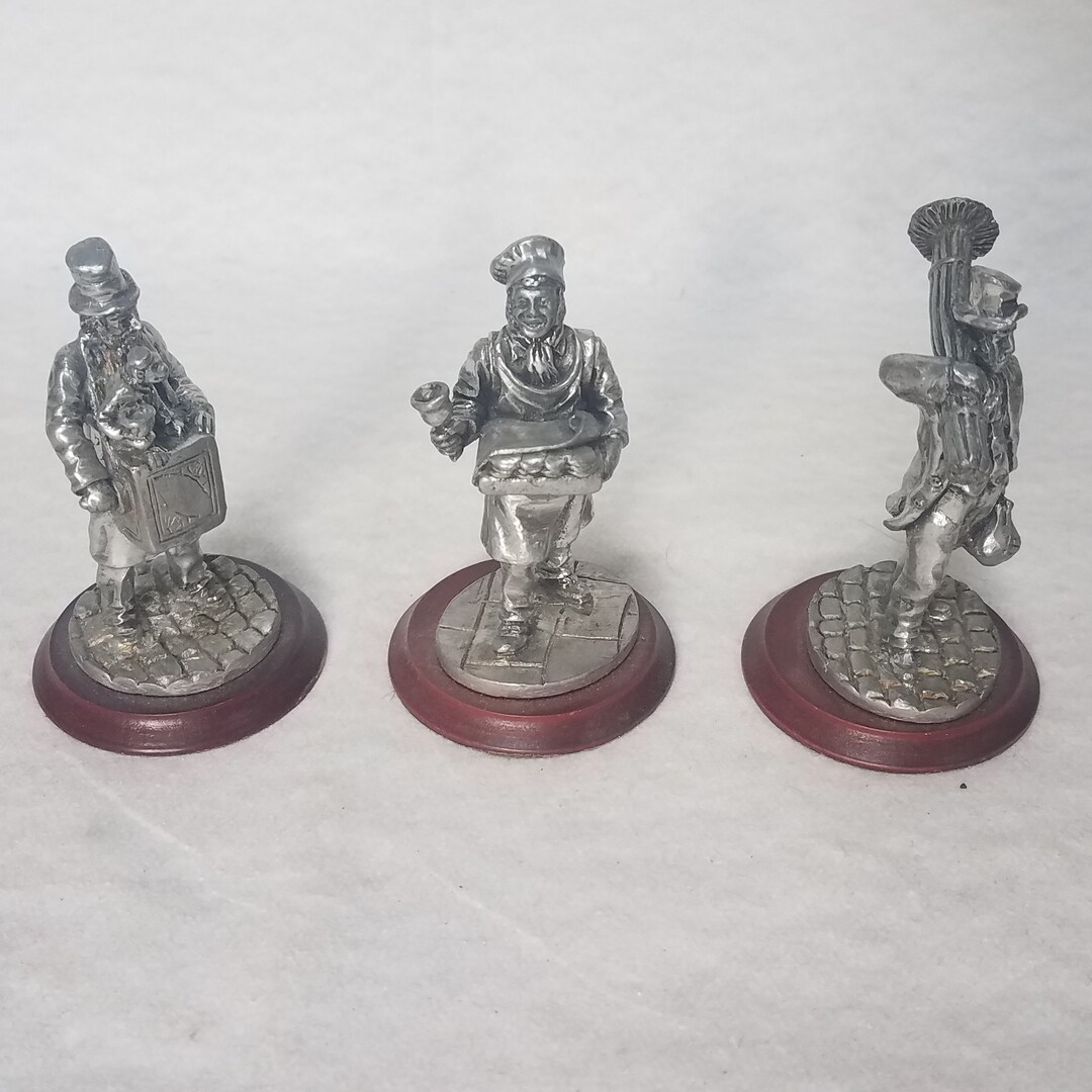 Vintage Pewter Figurines - Characters From Dickens Novels Made in ...