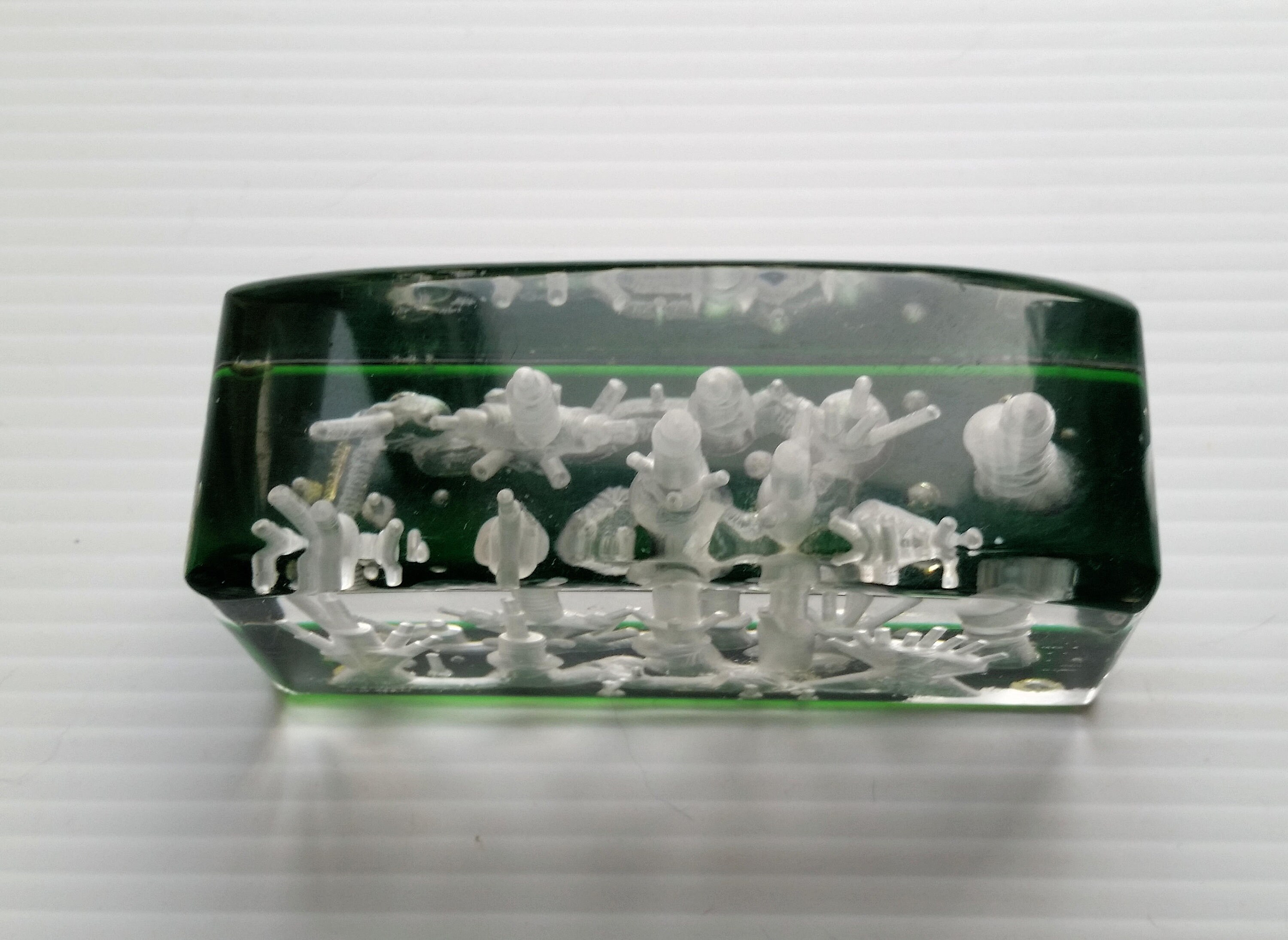MOD Lucite Paperweight - 3D Rectagular Shape Abstract Cactus? 1970's - Etsy