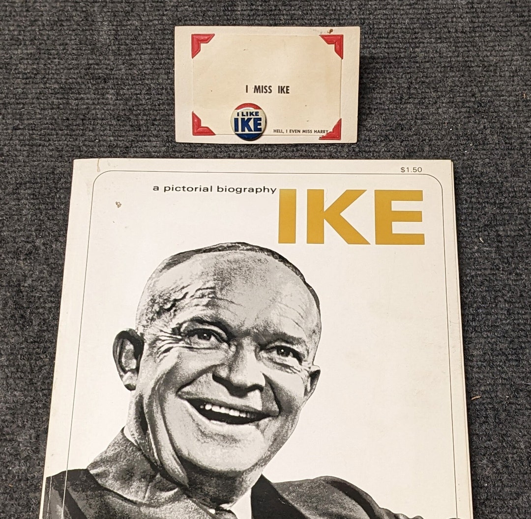 Vintage President Eisenhower I Like Ike Campaign Pin, Time Life IKE a ...