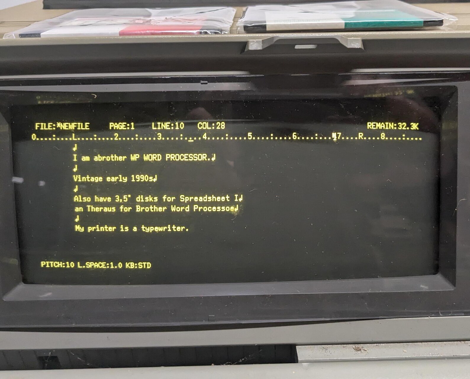 Vintage Brother Word Processor Model WP-80 WORKING CONDITION - Etsy