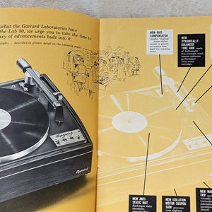 Garrard Phonograph Model LAB 80 Turntable Technical Sales - Etsy