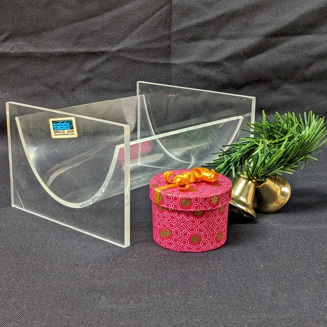Mid-century Modern Clear Lucite Desktop Trinket Dish Paper - Etsy