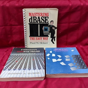 Mini Library of 3 Early 1980s PC Database Program Manuals Dbase II the ...