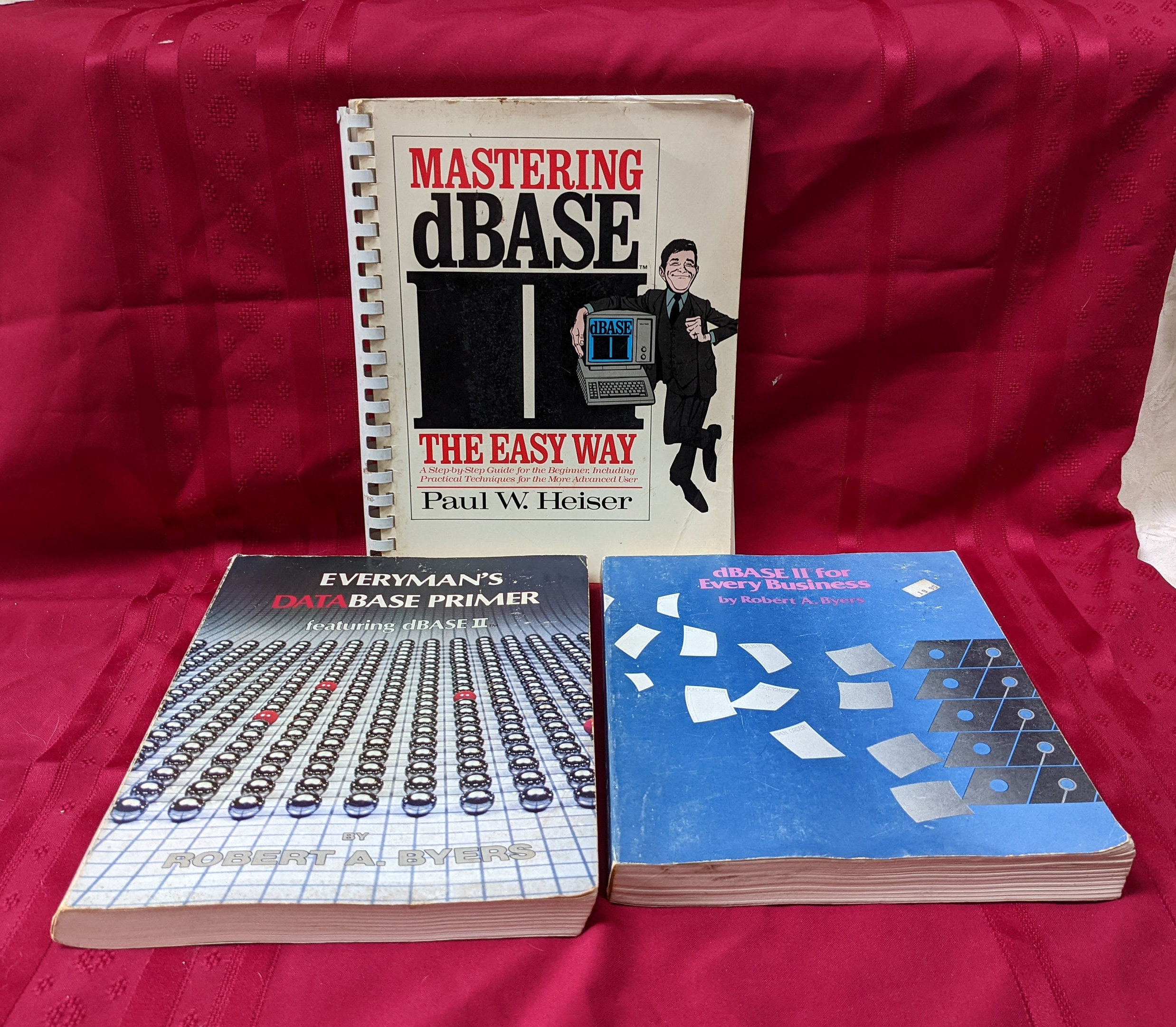 Mini Library of 3 Early 1980s PC Database Program Manuals Dbase II the ...