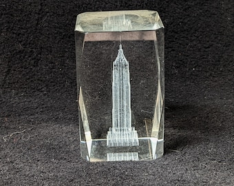 Etched Glass Paperweight - Etsy
