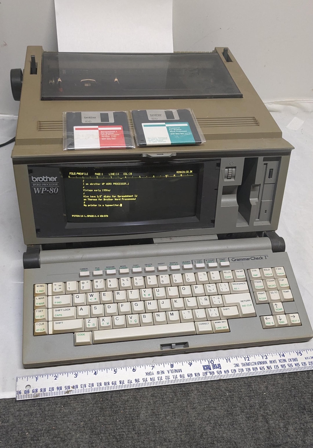 Vintage Brother Word Processor Model WP-80 WORKING CONDITION - Etsy