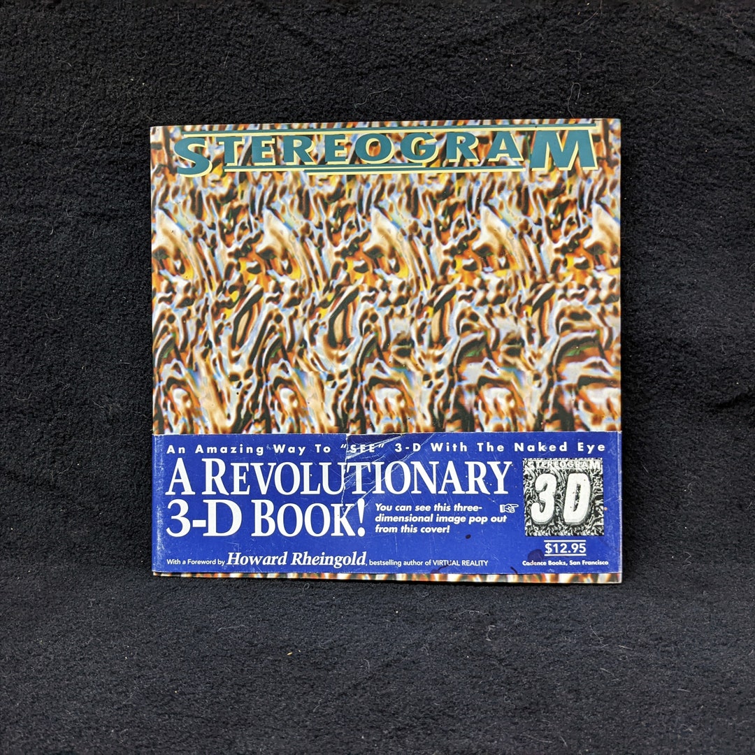 Stereogram Vintage Book, See 2D Images as 3D Three Dimensional, Trick ...