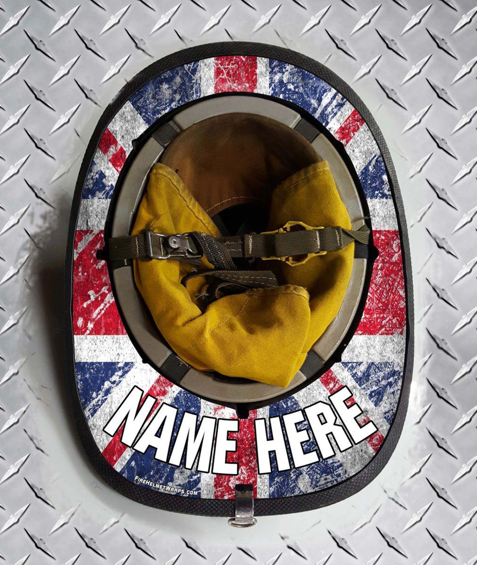 Tattered Union Jack British Flag Fire Helmet Wrap - Etsy