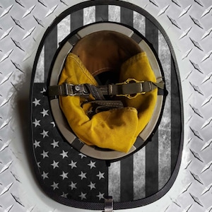 Old USA American Flag Fire Helmet Wrap Brim Trim Decal Sticker Overlay ...