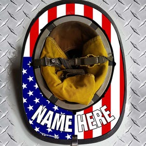 Standard USA American Flag Fire Helmet Skin Decal Sticker Overlay Vinyl ...