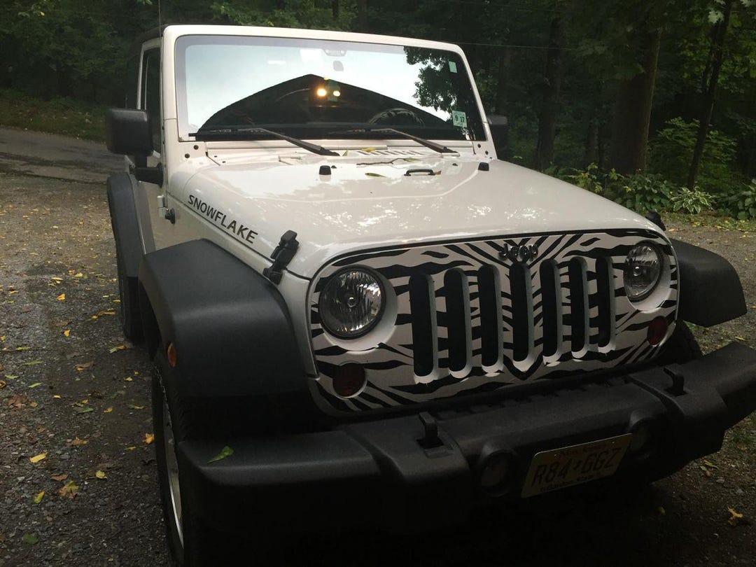 Black and White Symmetry Zebra Print Jeep Grill Skin - Etsy