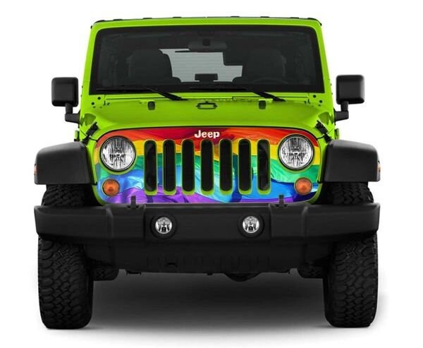 Rainbow Flag LGBTQ Support Jeep Grill Skin Vinyl Wrap Decal Sticker ...
