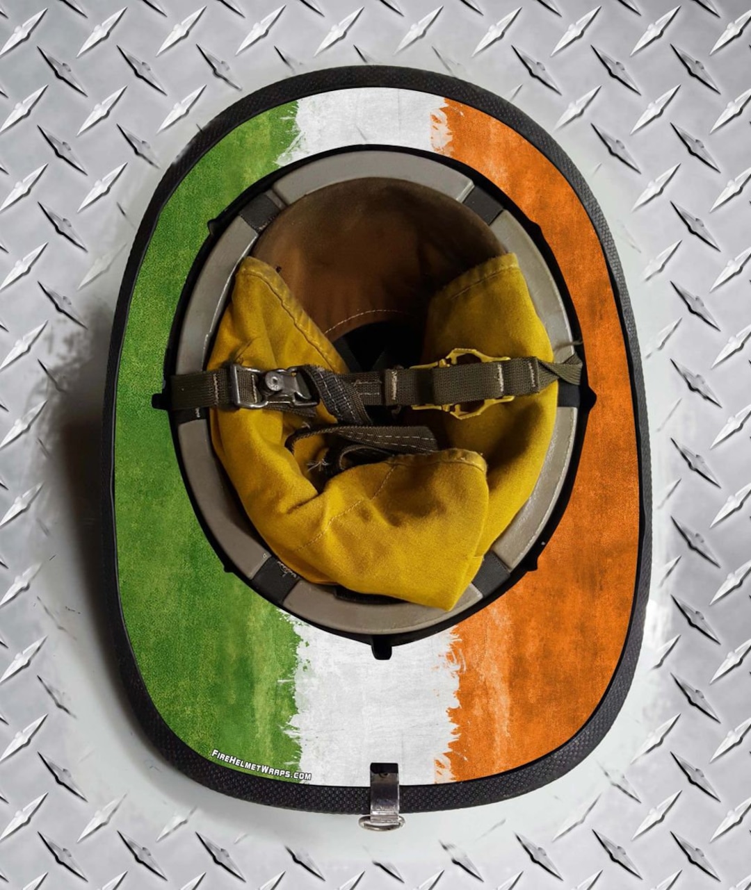Gritty Irish Flag Fire Helmet Skin Vinyl Wrap Sticker Decal Overlay ...