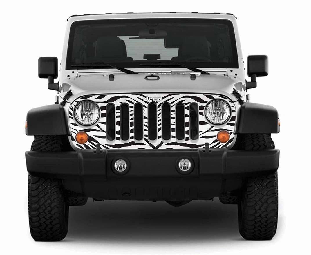 Black and White Symmetry Zebra Print Jeep Grill Skin - Etsy