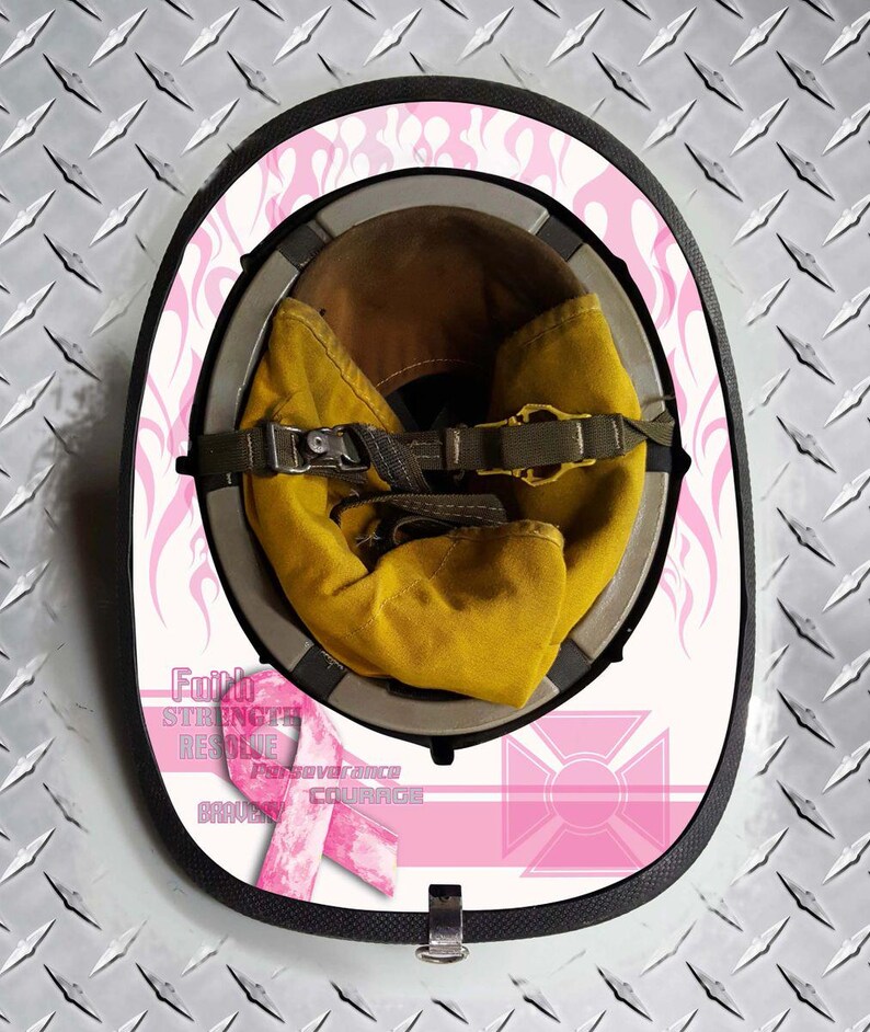 Light Breast Cancer Fire Helmet Skin Vinyl Wrap Overlay Sticker Decal ...