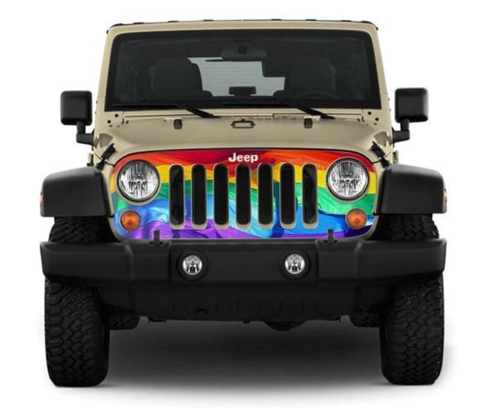 Rainbow Flag LGBTQ Support Jeep Grill Skin Vinyl Wrap Decal - Etsy
