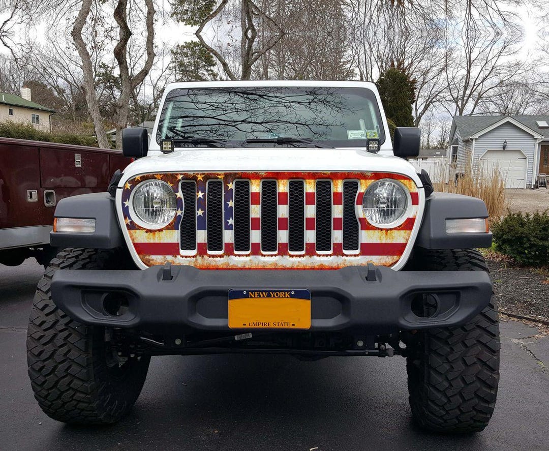 True Rust USA American Flag Custom Grill Skin Sticker Decal Overlay ...