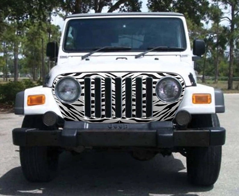 Black and White Symmetry Zebra Print Jeep Grill Skin - Etsy