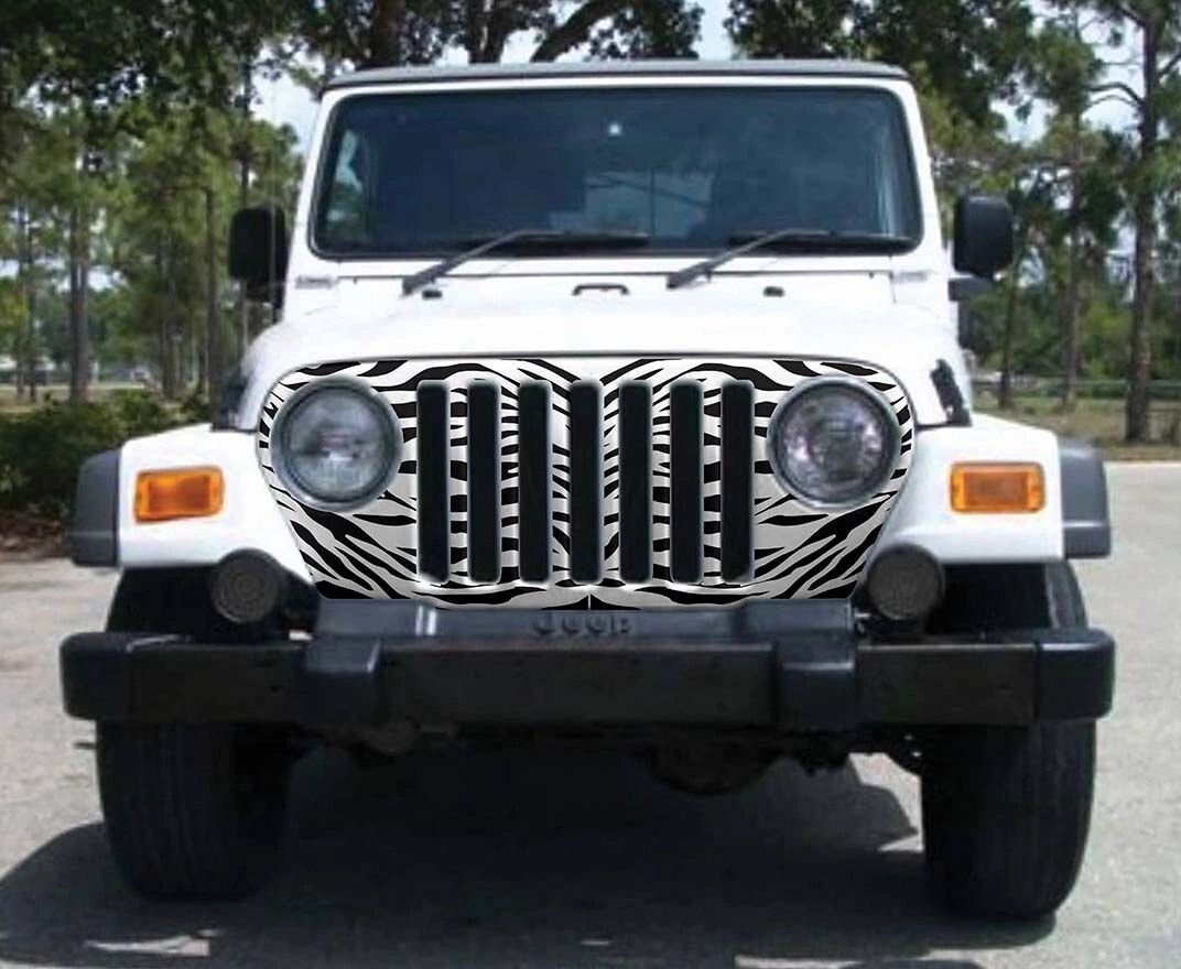 Black and White Symmetry Zebra Print Jeep Grill Skin - Etsy