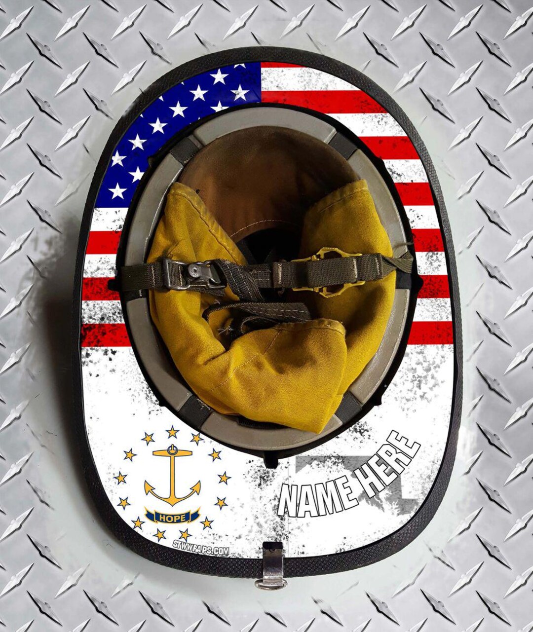 Rhode Island State Flag USA Fire Helmet Skin Brim-trim Sticker Decal ...