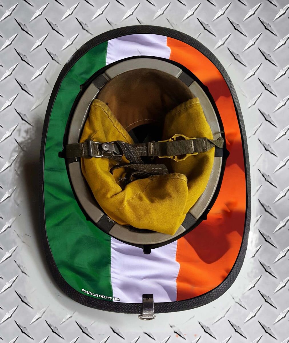 Windy Irish Flag Fire Helmet Skin Vinyl Wrap Sticker Decal Overlay ...