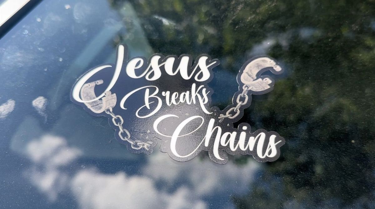 Jesus Breaks Chains Die Cut Window Sticker Decal Label Overlay - Etsy