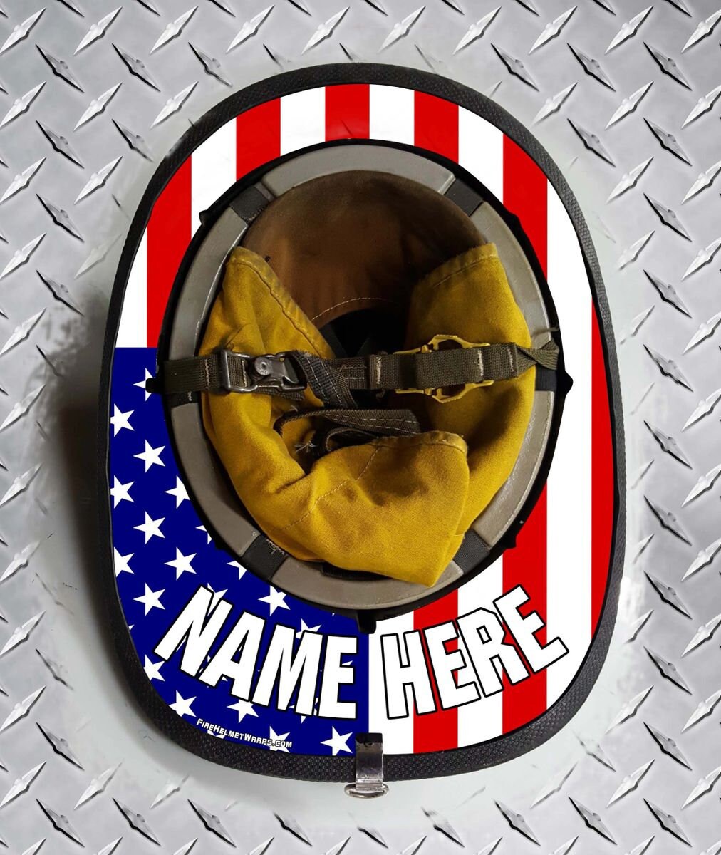 Standard USA American Flag Fire Helmet Skin Decal Sticker - Etsy