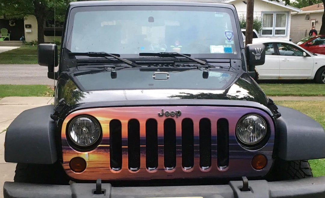 BEACH SUNSET Jeep Grill Skin - Etsy