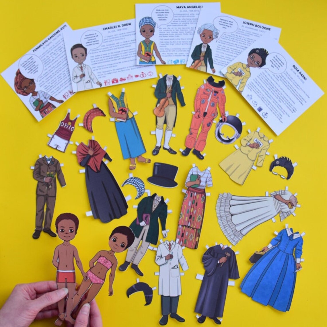 Printable Black History Paper Dolls - Etsy
