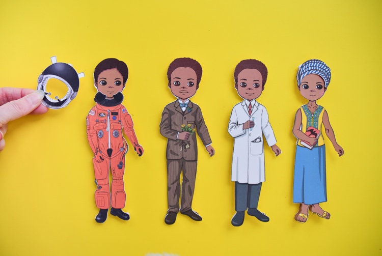Printable Black History Paper Dolls - Etsy