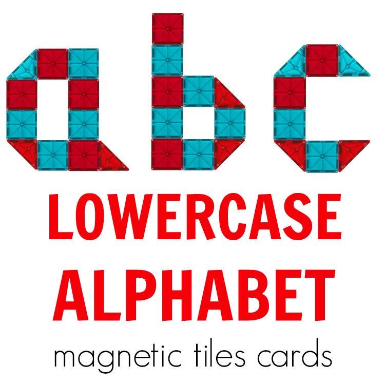 Magnetic Tiles Idea Cards: Alphabet With Lowercase Letters - Etsy