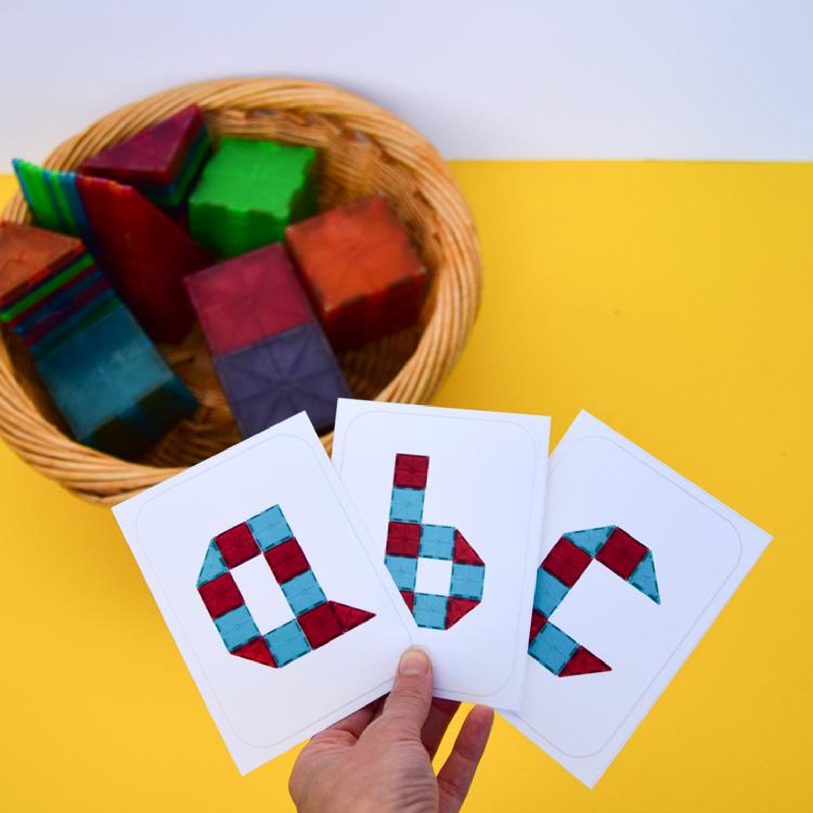 Magnetic Tiles Idea Cards: Alphabet With Lowercase Letters - Etsy