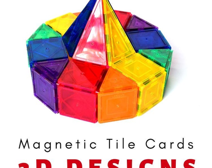 Set of 12 Magnetic Tile Patterns; Math Patterns; Magnatiles; Play Mags ...