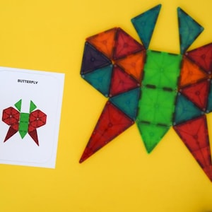 Magnetic Tiles Idea Cards: 2D Creative Designs - Etsy
