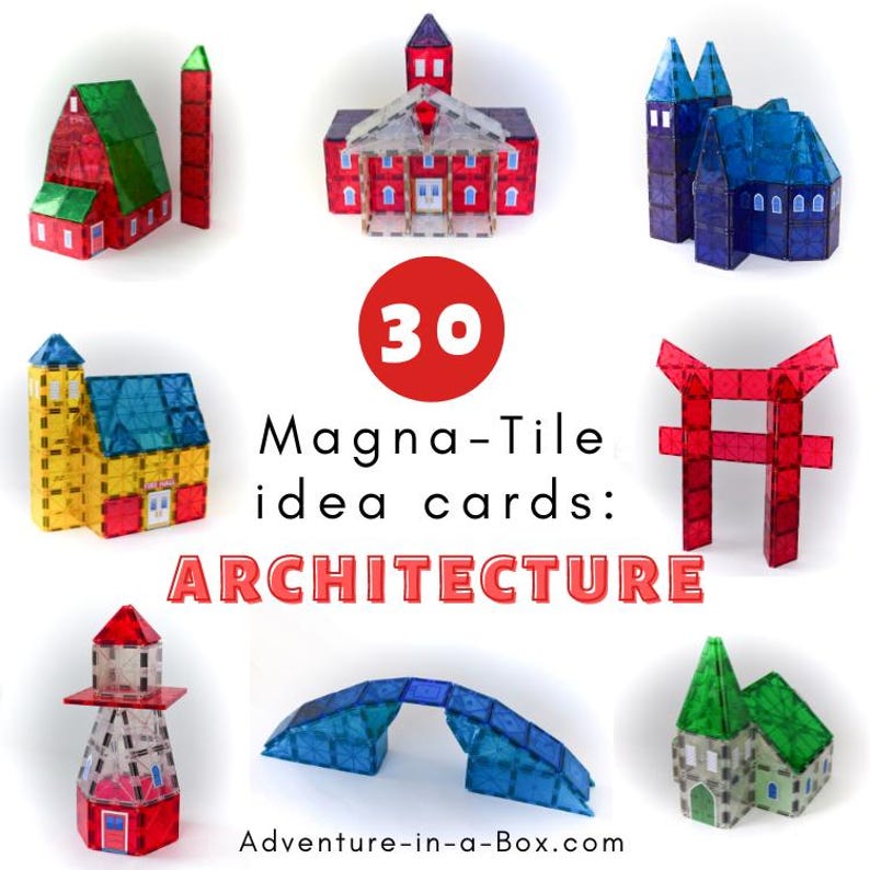 Architecture Magna-tile Idea Cards - Etsy