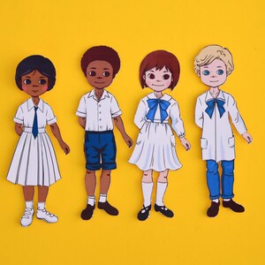 School Uniform Paper Dolls - Etsy