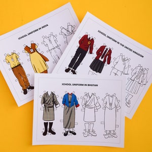 School Uniform Paper Dolls - Etsy