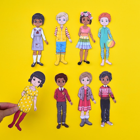 Multicultural Paper Dolls - Etsy