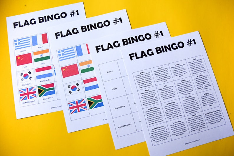 Printable Flag Bingo Game - Etsy