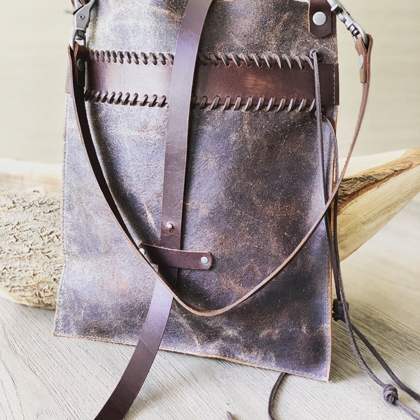 Leather Lacing Bag - Etsy
