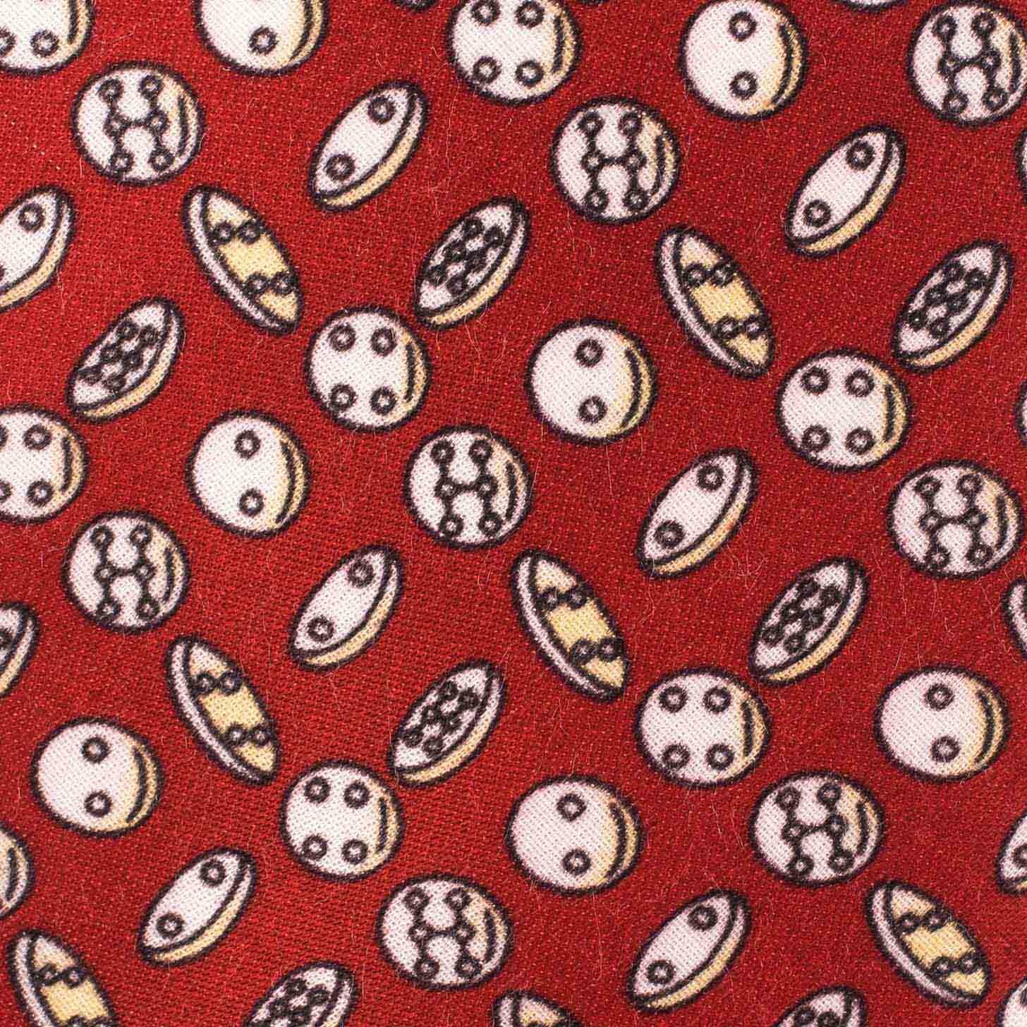 100% Silk Necktie Maroon Cookies Print by the Tie Hub - Etsy