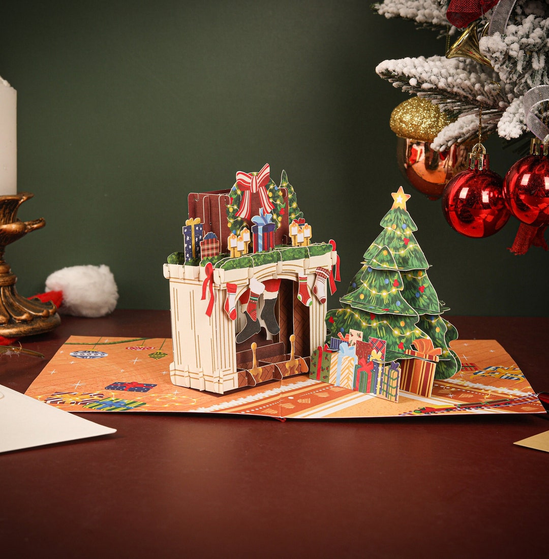Liif 3D Pop up Kids Christmas Card, Merry Christmas Card, Xmas Card ...