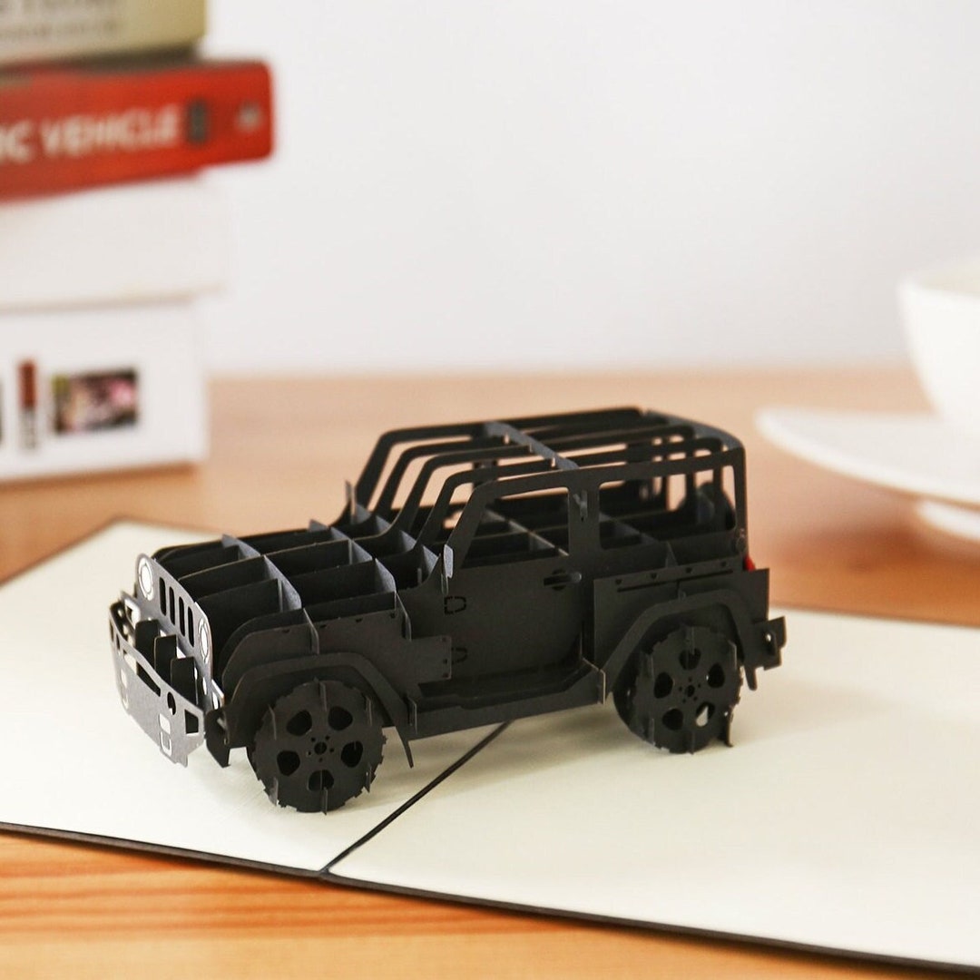 Off Road Wrangler Adventure 3D Greeting Pop up Card, Wrangler Gift ...