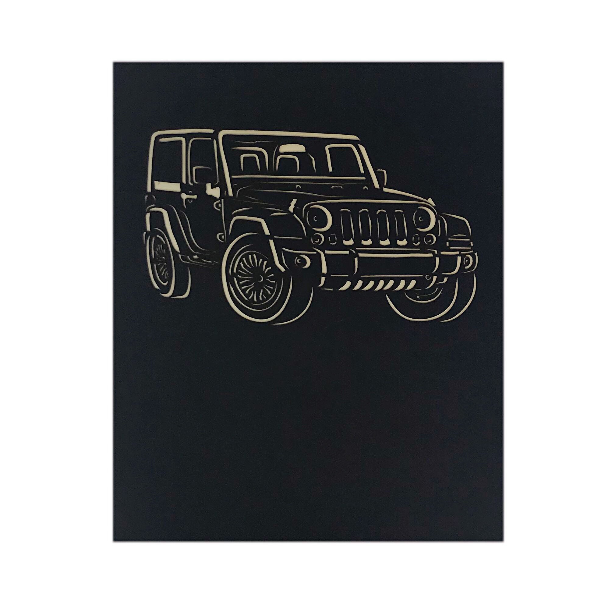 Off Road Wrangler Adventure 3D Greeting Pop up Card, Wrangler Gift ...
