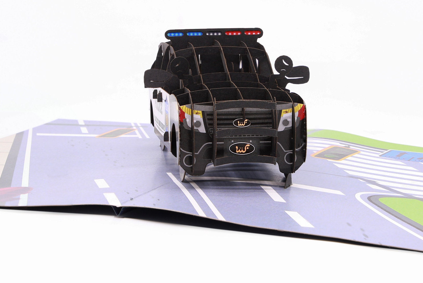 Liif Police Car 3D Greeting Pop up Card, Father's Day, Retirement ...