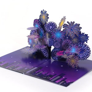 Liif Firework Pop UP Christmas Card, Happy New Year Card, Firework Card ...